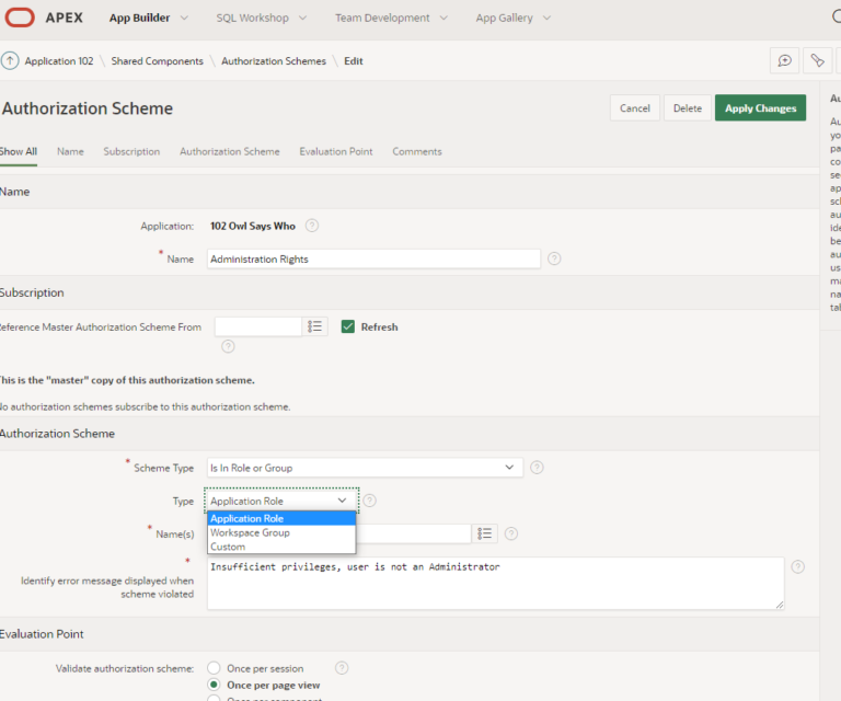 Oracle APEX Low-Code Authentication and Authorization | Storm Petrel, LLC